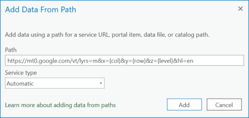 How to Add Google Map / Imagery / Hybrid Layer to an ArcGIS Pro Map · Geo How-tos